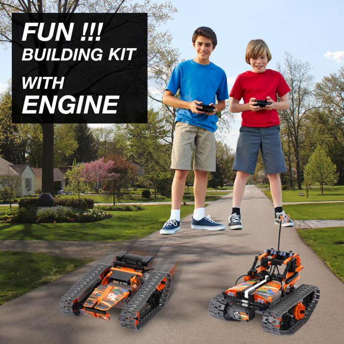 STEM Remote Control Building Kit - BIRANCO. 3 in 1 RC Tracked Racer ...