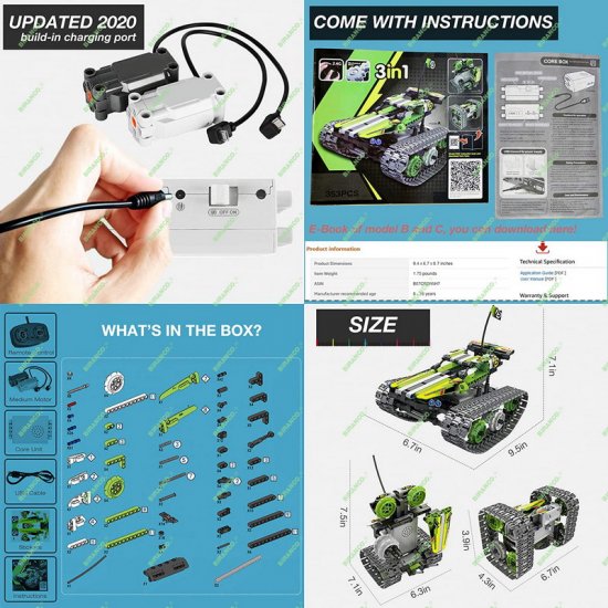 RC Tracked Racer Building Kit for 8 and 16 Years Old Kids
