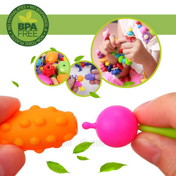 Girls Pop Beads Set - Creative DIY Jewelry Making Kit for Kids (520pcs)